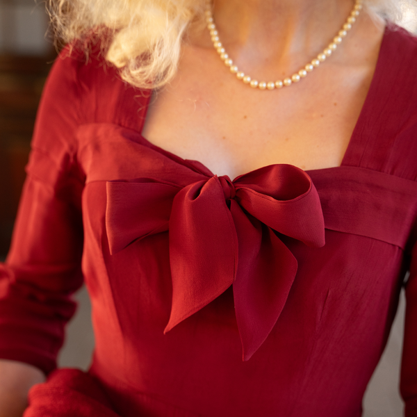 Joyce Dress Windsor Wine | Women's 1940s Inspired Dress - The ...